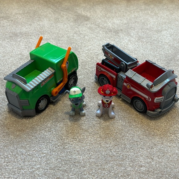 Paw Patrol | Toys | Paw Patrol Rocky And Marshall Vehicles And Pups ...